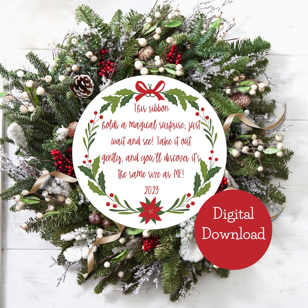 Same Size as Me, Ribbon Ornament Tag,height Ornament Tag, Take It ...