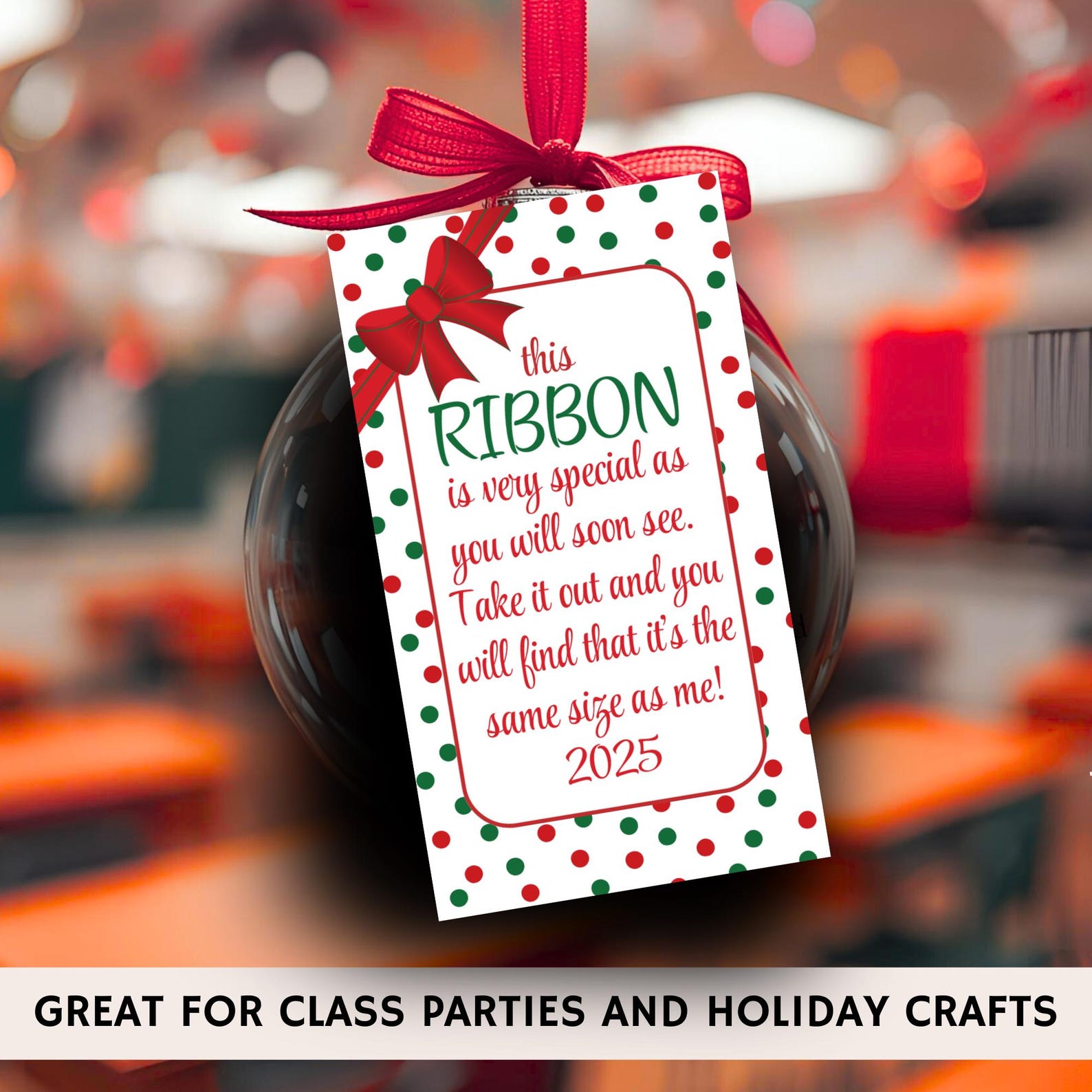Height Keepsake Ornament Tag: Ribbon Growth Tracker - Etsy