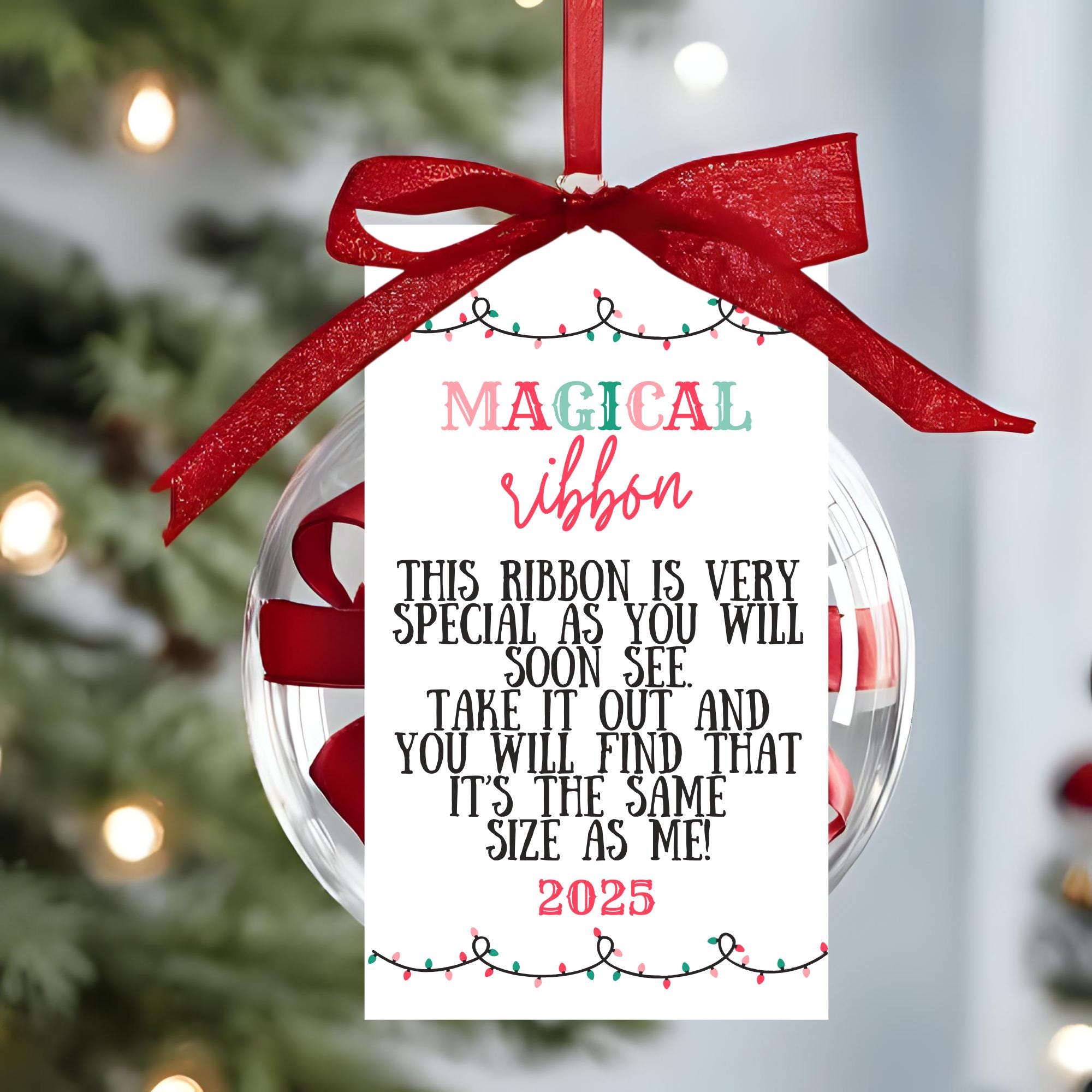 Editable Ribbon Tag, Same Size as Me, Ribbon Ornament, Height Ornament ...