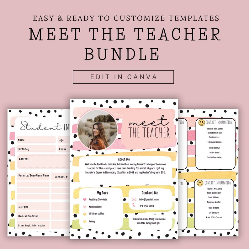 Open House Bundle, Meet the Teacher Template, Back to School Flyer ...