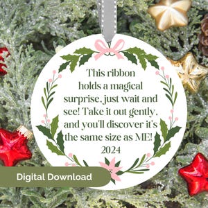 Same Size as Me, Ribbon Ornament Tag,height Ornament Tag, Take It ...