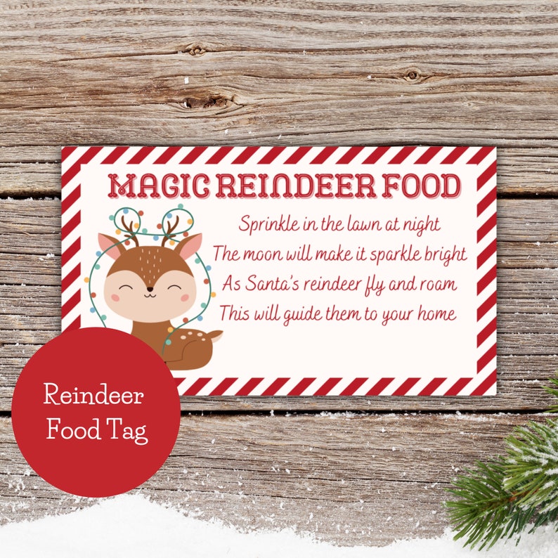 Reindeer Food Tag, Reindeer Food, Reindeer Food PNG, Reindeer Food ...