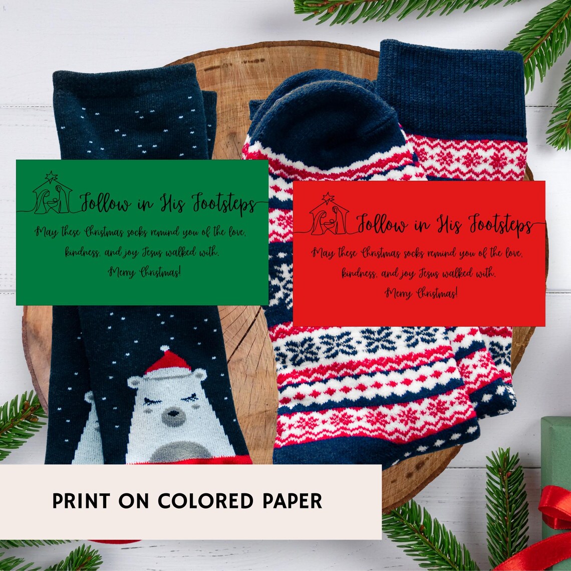 Christmas Sock Tag, Teacher Gift Label (digital Download) - Etsy