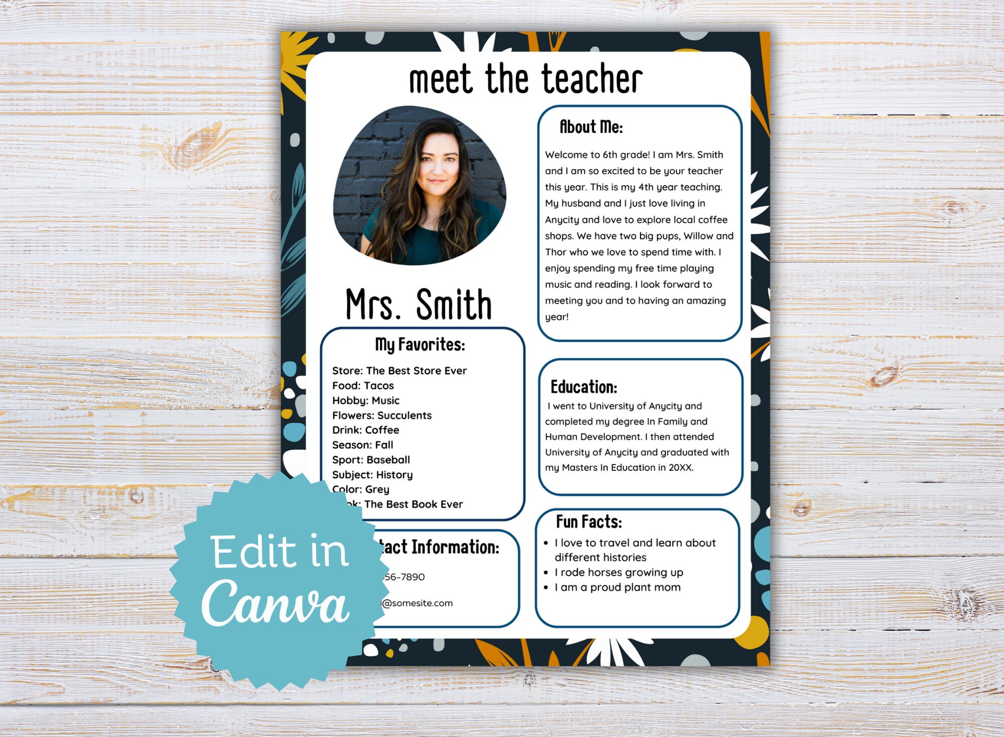 Editable, Meet the Teacher, Template, Back to School Flyer, Bundle ...
