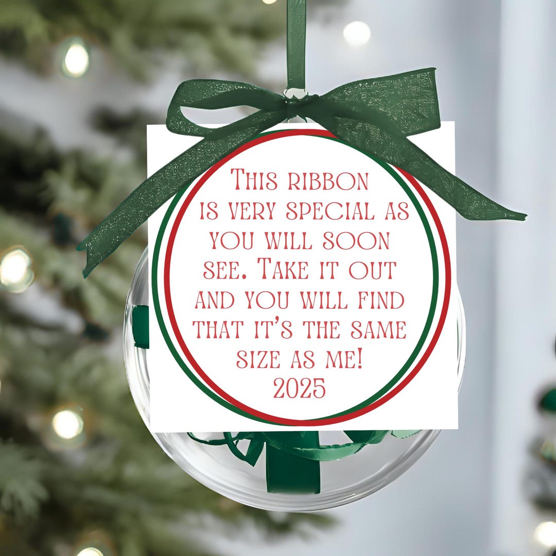 Height Keepsake Ornament Tag: DIY Ribbon Ornament (digital Download) - Etsy