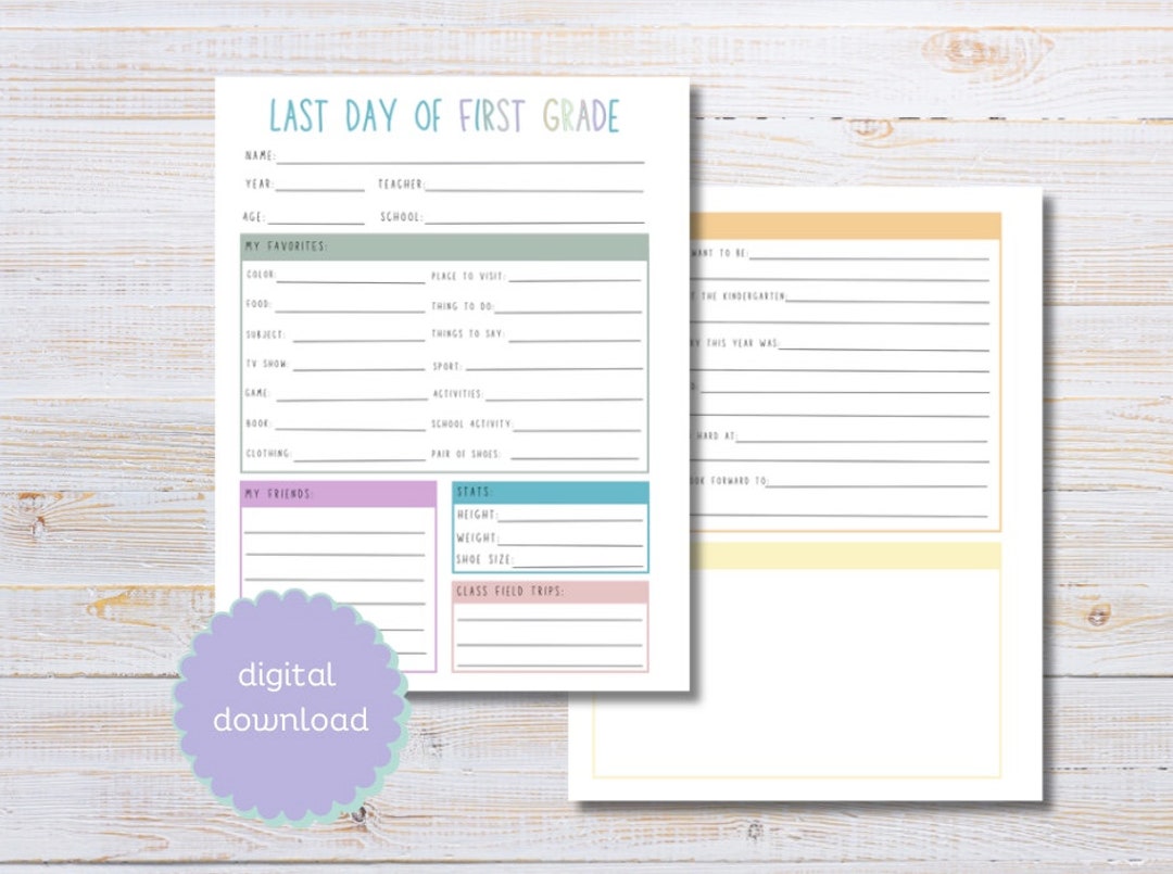 Last Day of School Time Capsule, Last Day of School Keepsake, Class ...