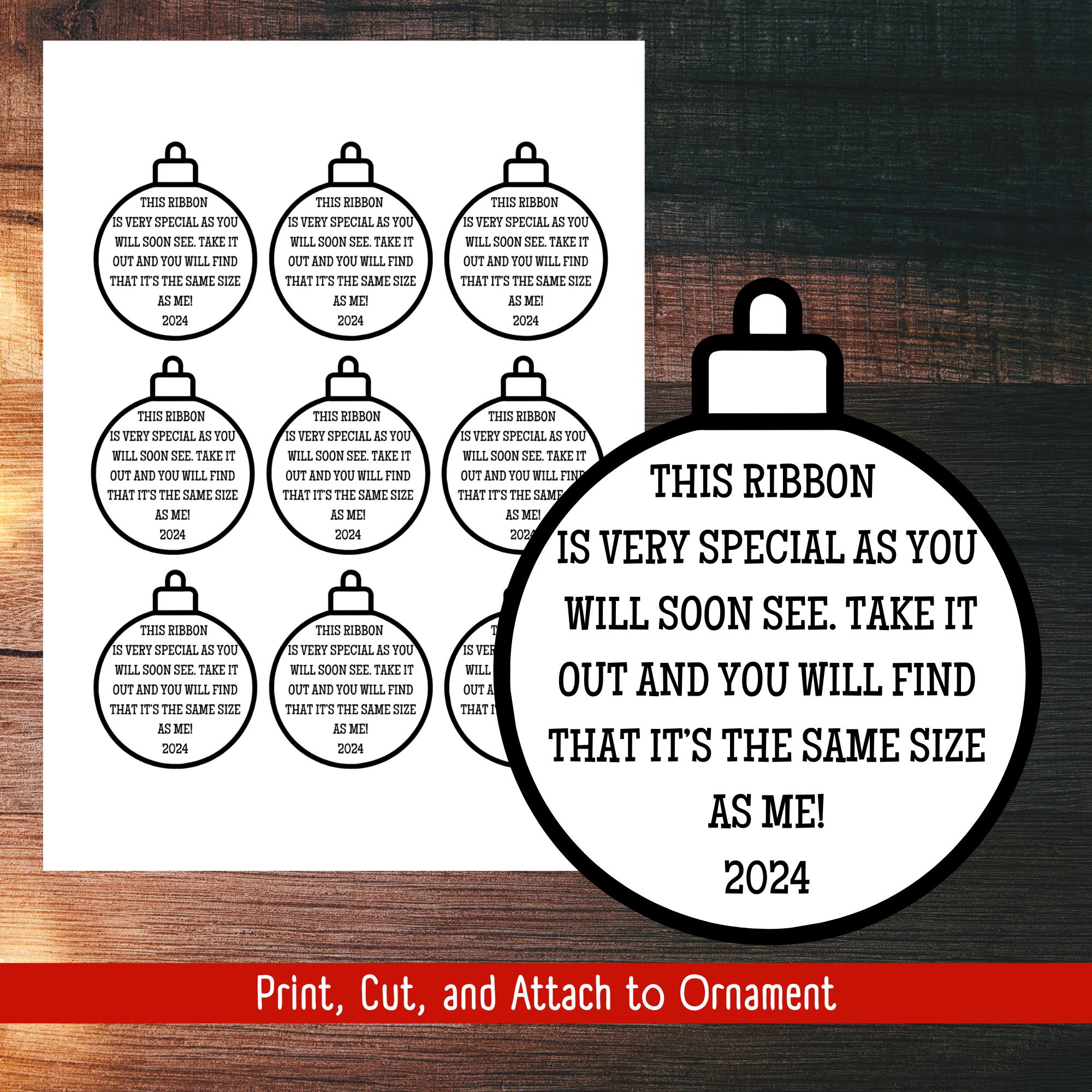 Ribbon Height Tag,same Size as Me,ribbon Ornament, Height Ornament Tag ...