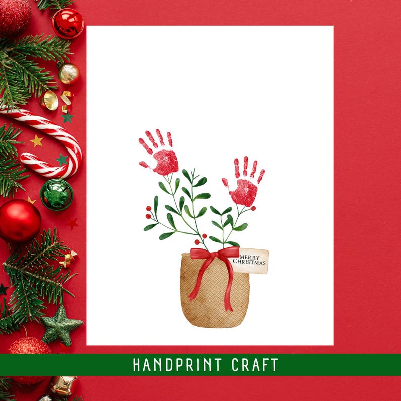 Christmas Handprint Art: Family Keepsake Craft (digital Download) - Etsy