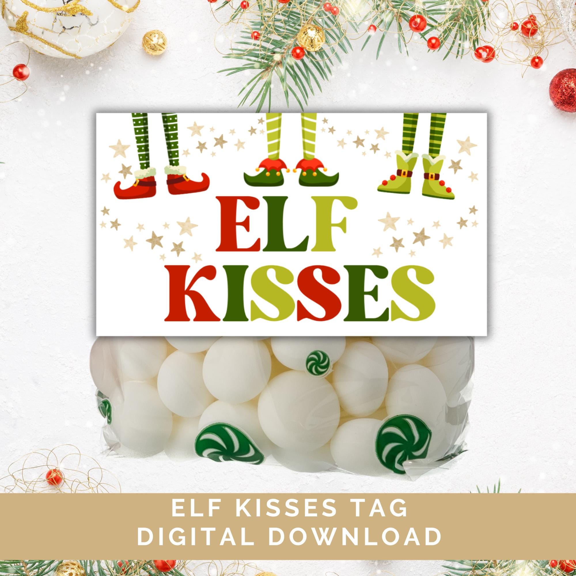 Elf Kisses, Elf Kisses Bag Topper, Elf Ideas, Christmas Elf, Bag Topper ...
