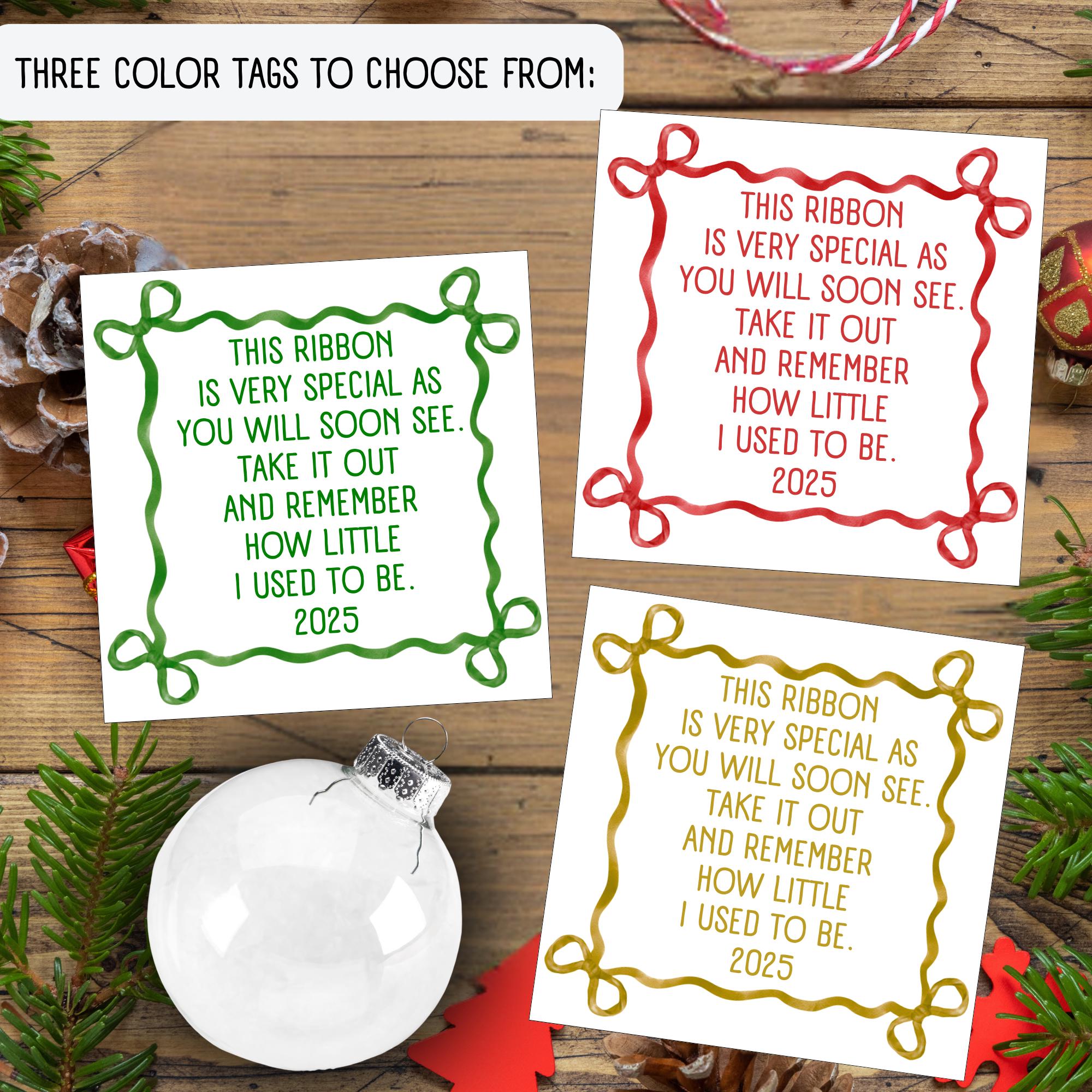 Ribbon Height Ornament Tag, Keepsake Gift (printable) - Etsy