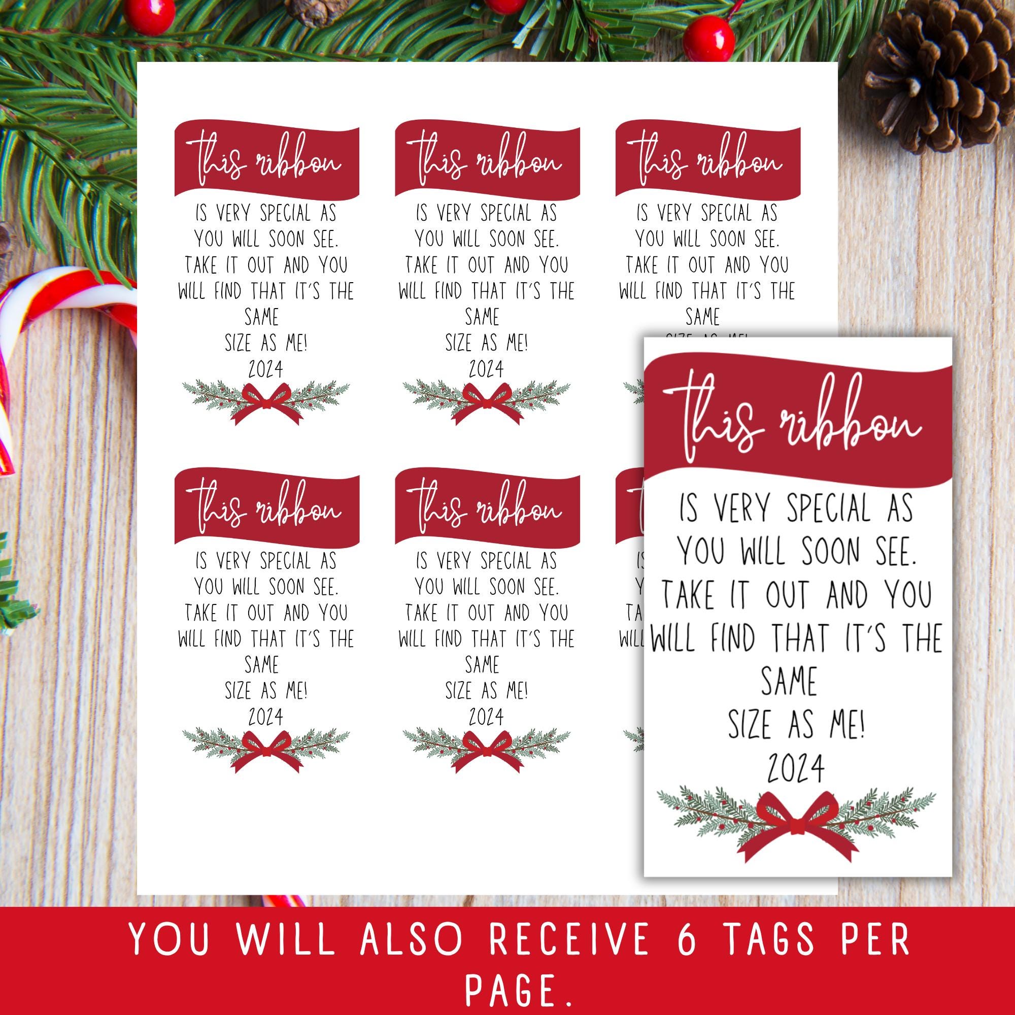 Ribbon Tag,same Size as Me,ribbon Ornament, Height Ornament Tag ...