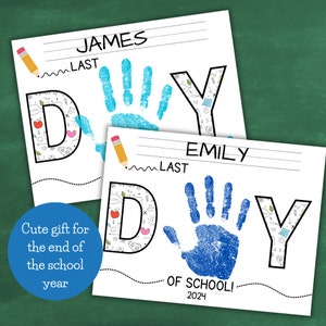 First and Last Day Handprint Art: School Keepsake (digital Download) - Etsy