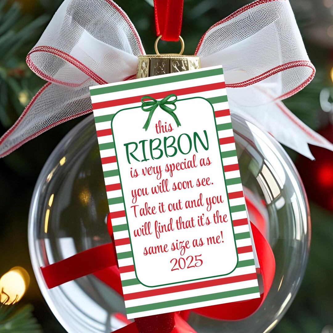 Height Keepsake Ornament Tag: Ribbon Growth Tracker - Etsy