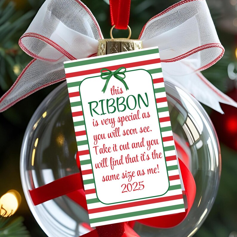 Height Keepsake Ornament Tag: Ribbon Growth Tracker - Etsy