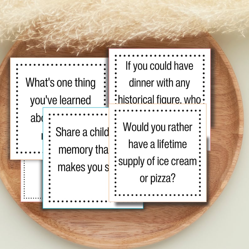 Conversation Card, Conversation Game, Conversation Starter, Family ...