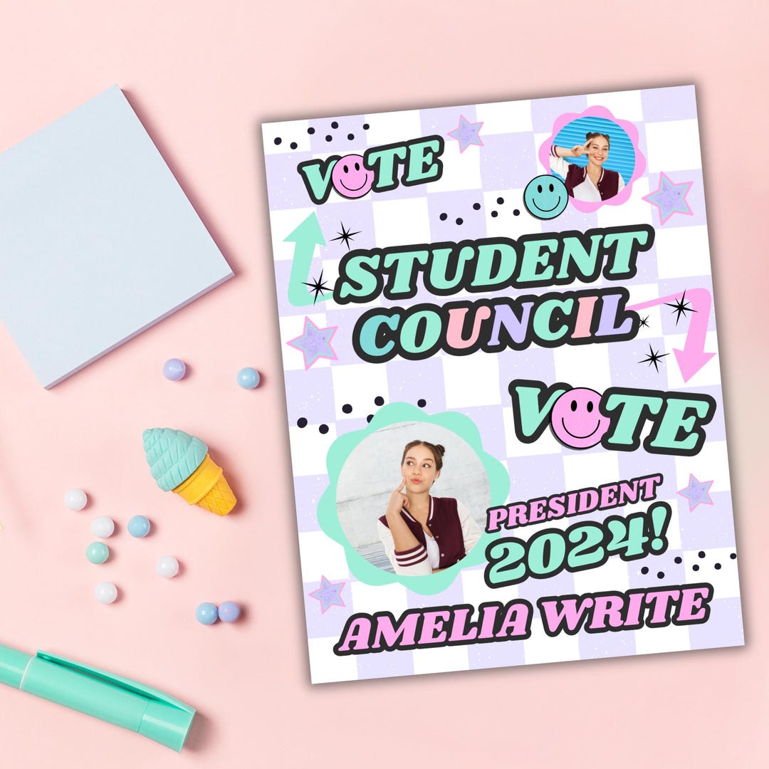 Student Council Voting Flyer Templates: Editable Campaign Design (canva ...