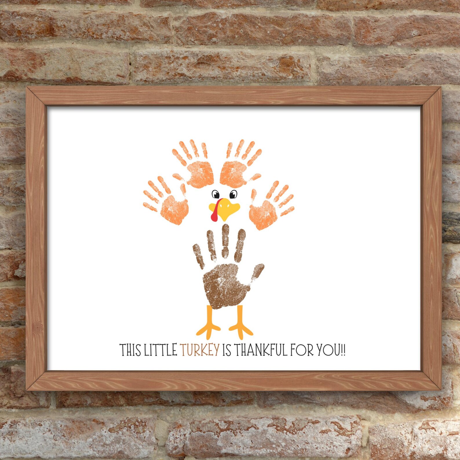 Turkey Handprint Craft Print: Thanksgiving Keepsake (11x8.5) - Etsy