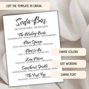 Soda Bar Sign: Signature Drink Mixes (PDF & PNG) - Etsy