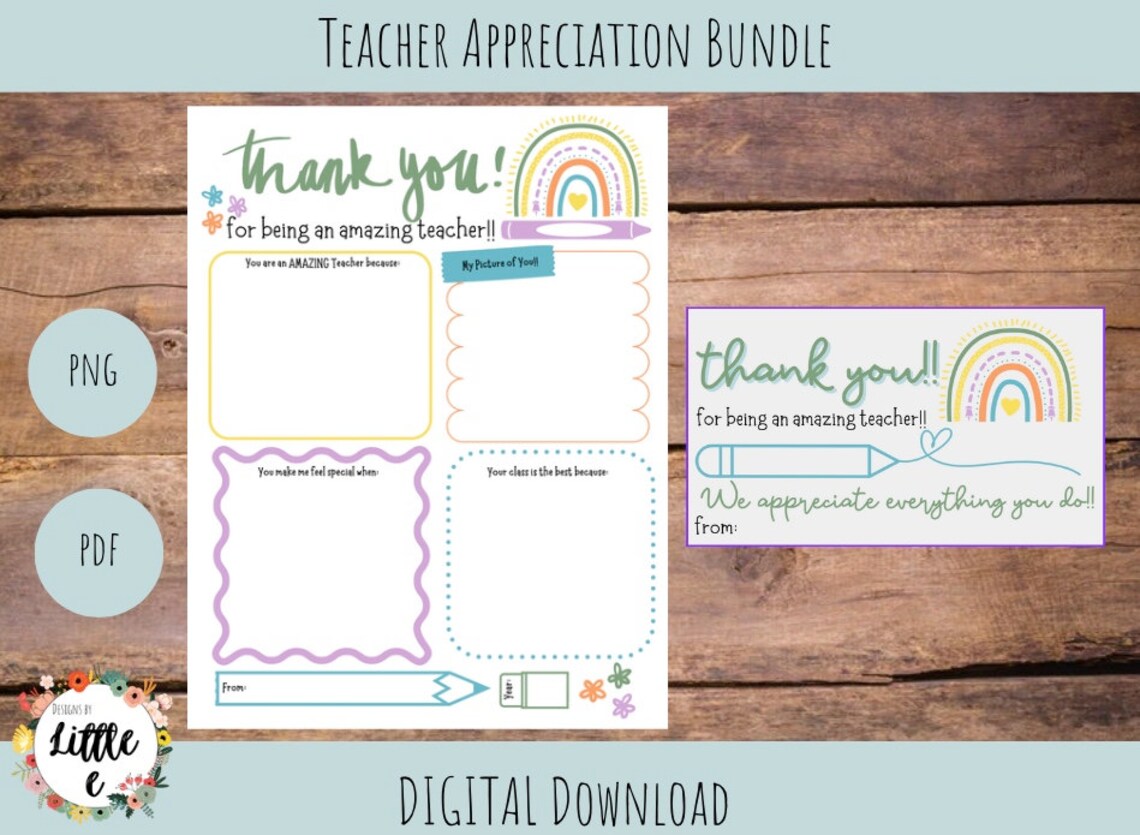 Teacher Appreciation Week Bundle, Teacher Printable, Teacher ...