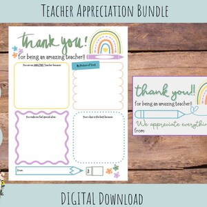 Teacher Appreciation Week Bundle, Teacher Printable, Teacher ...