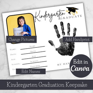 Editable Kindergarten Graduation Keepsake, Kindergarten Graduation ...