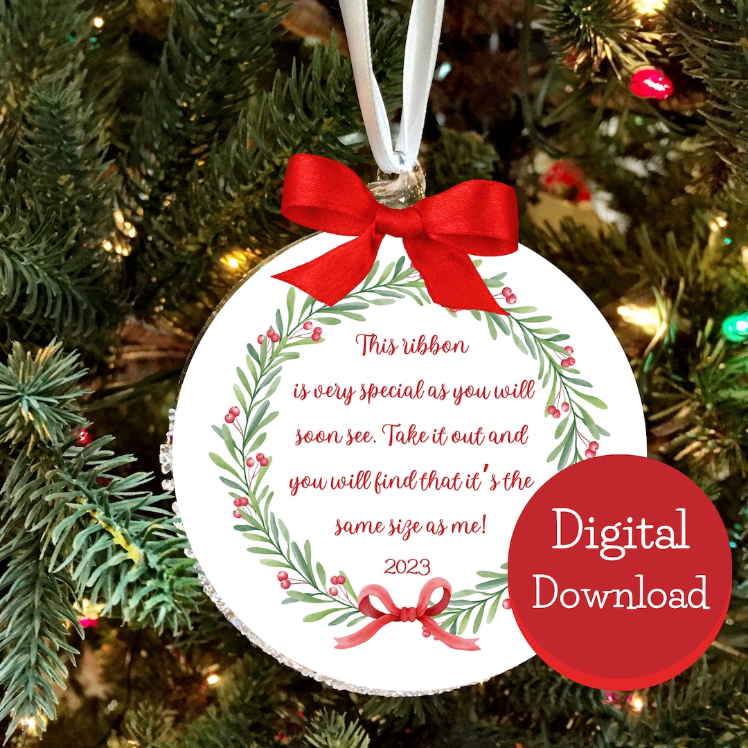 Ribbon, Tag, Same Size as Me, Ribbon Ornament, Height Ornament Tag ...