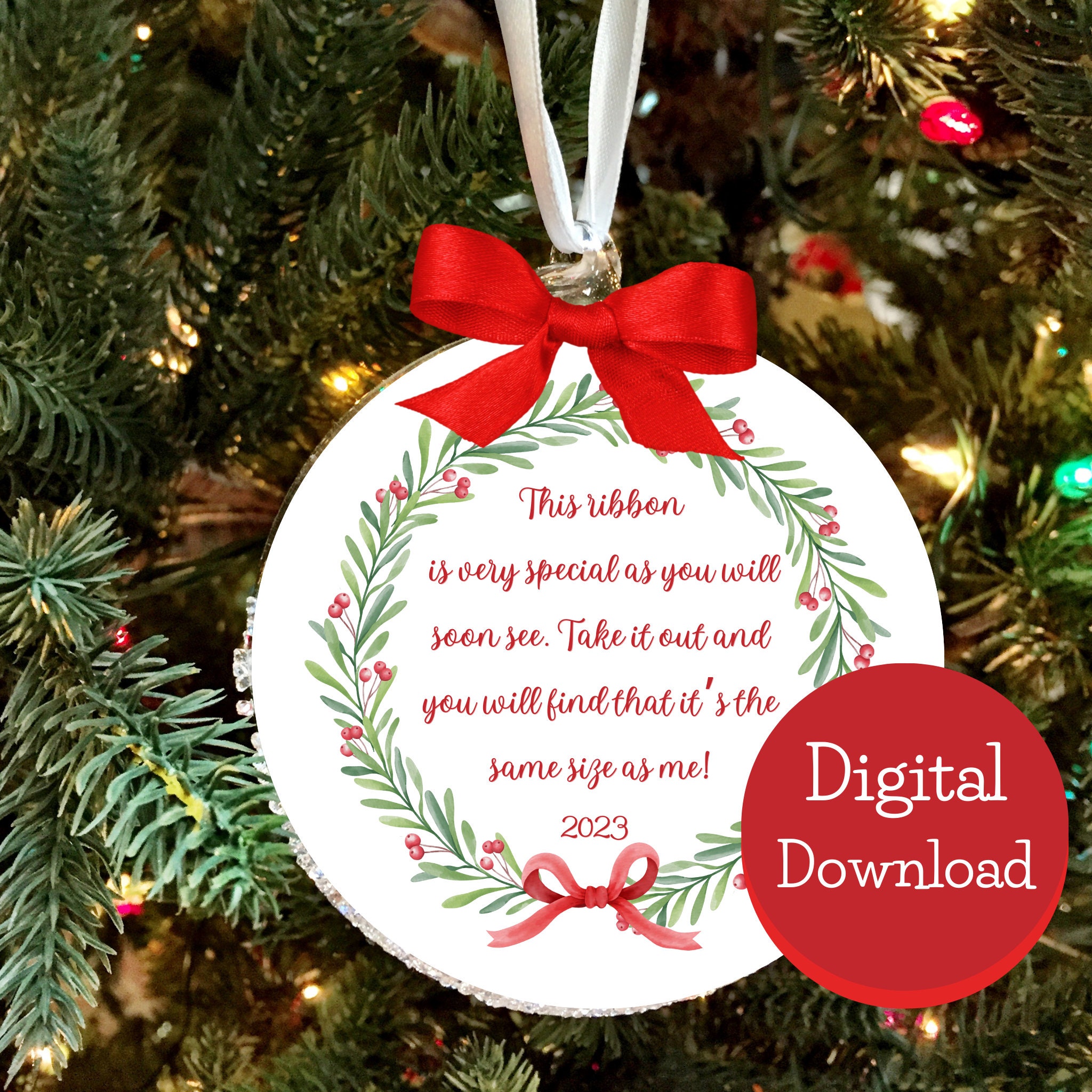 Ribbon, Tag, Same Size as Me, Ribbon Ornament, Height Ornament Tag ...