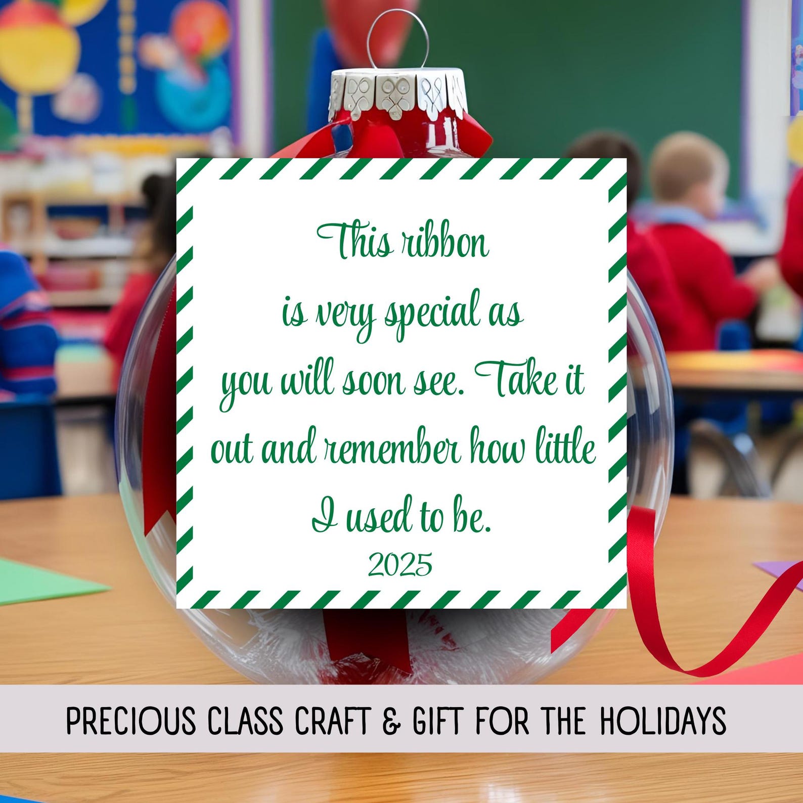 Height Ribbon Ornament Tag: Christmas Keepsake (digital Download) - Etsy