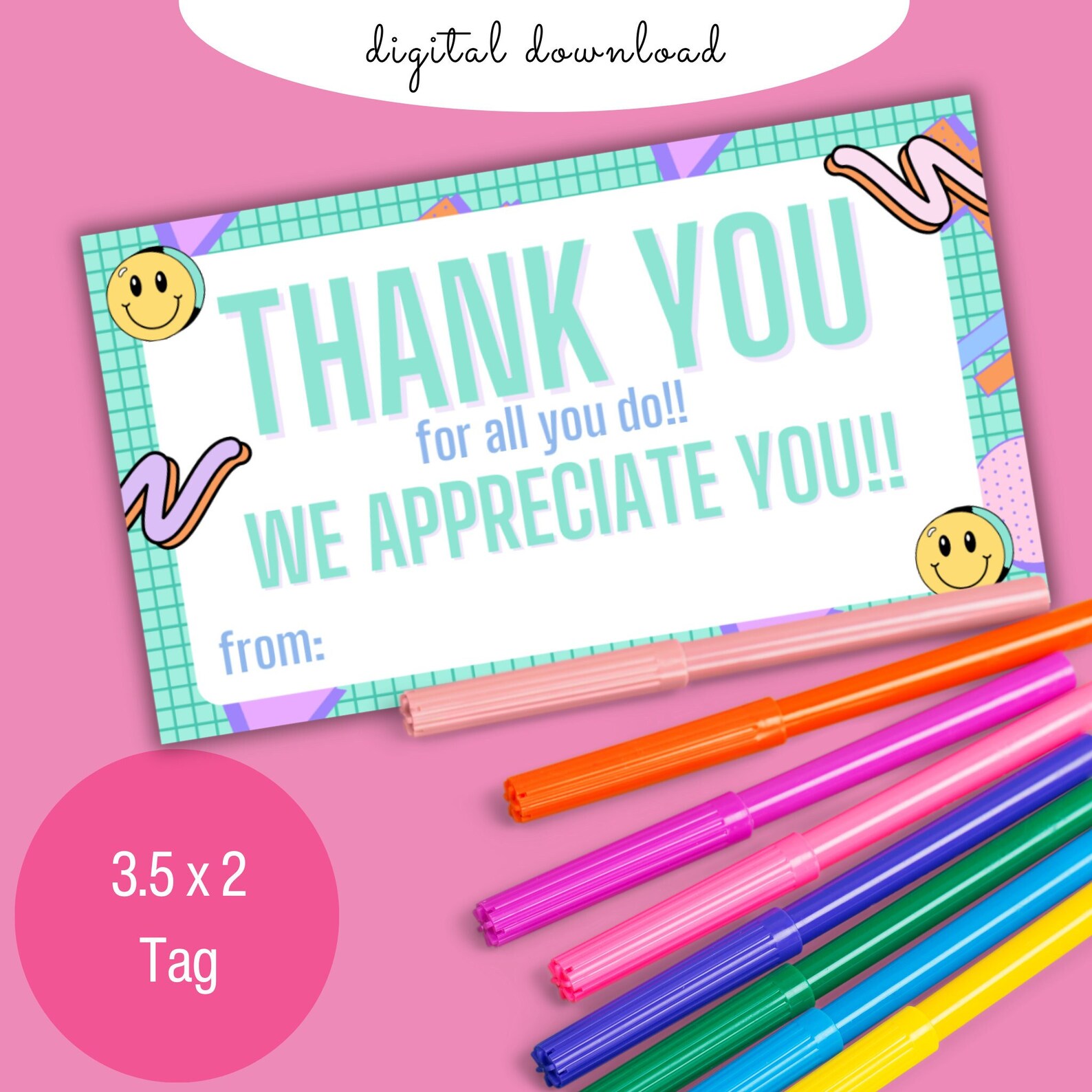 Teacher Thank You Tags, Teacher Appreciation Tag, Teacher Appreciation ...