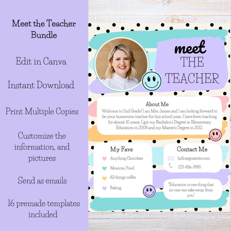Editable Meet the Teacher Bundle: Back to School Newsletter (instant ...