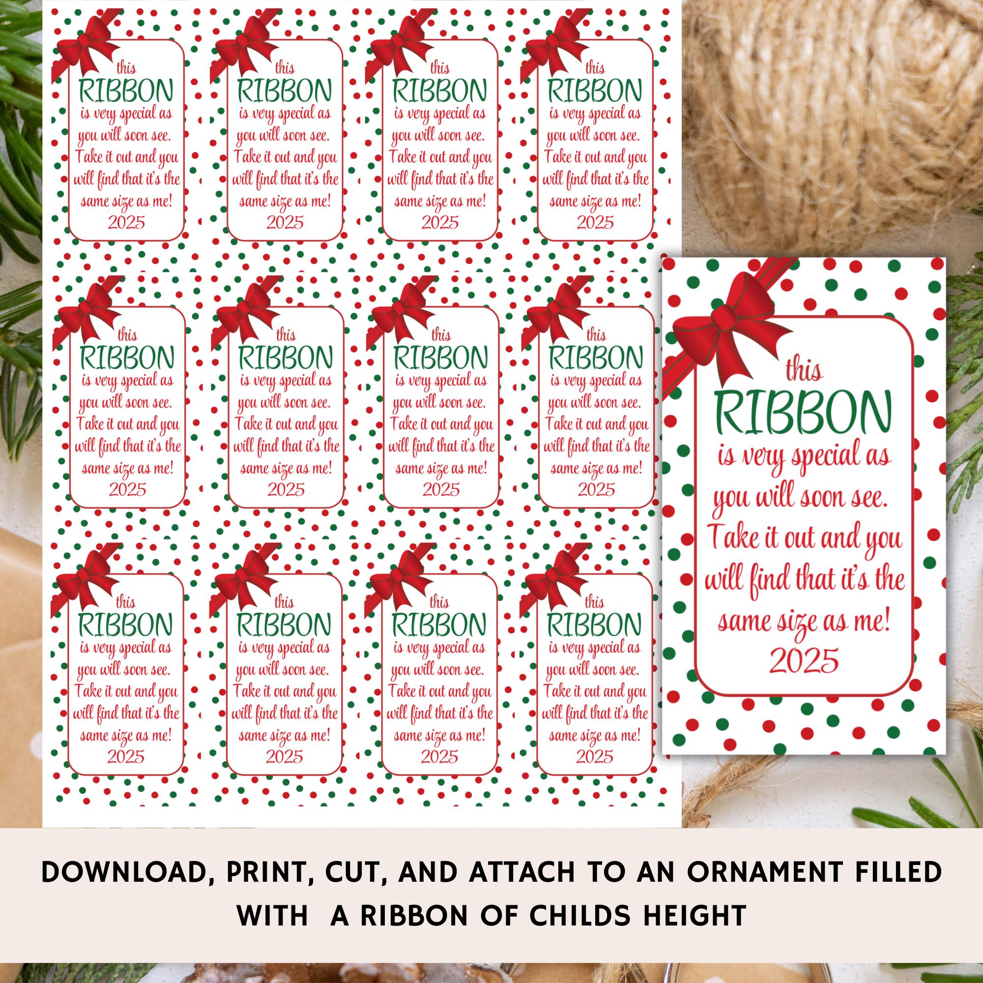 Height Keepsake Ornament Tag: Ribbon Growth Tracker - Etsy