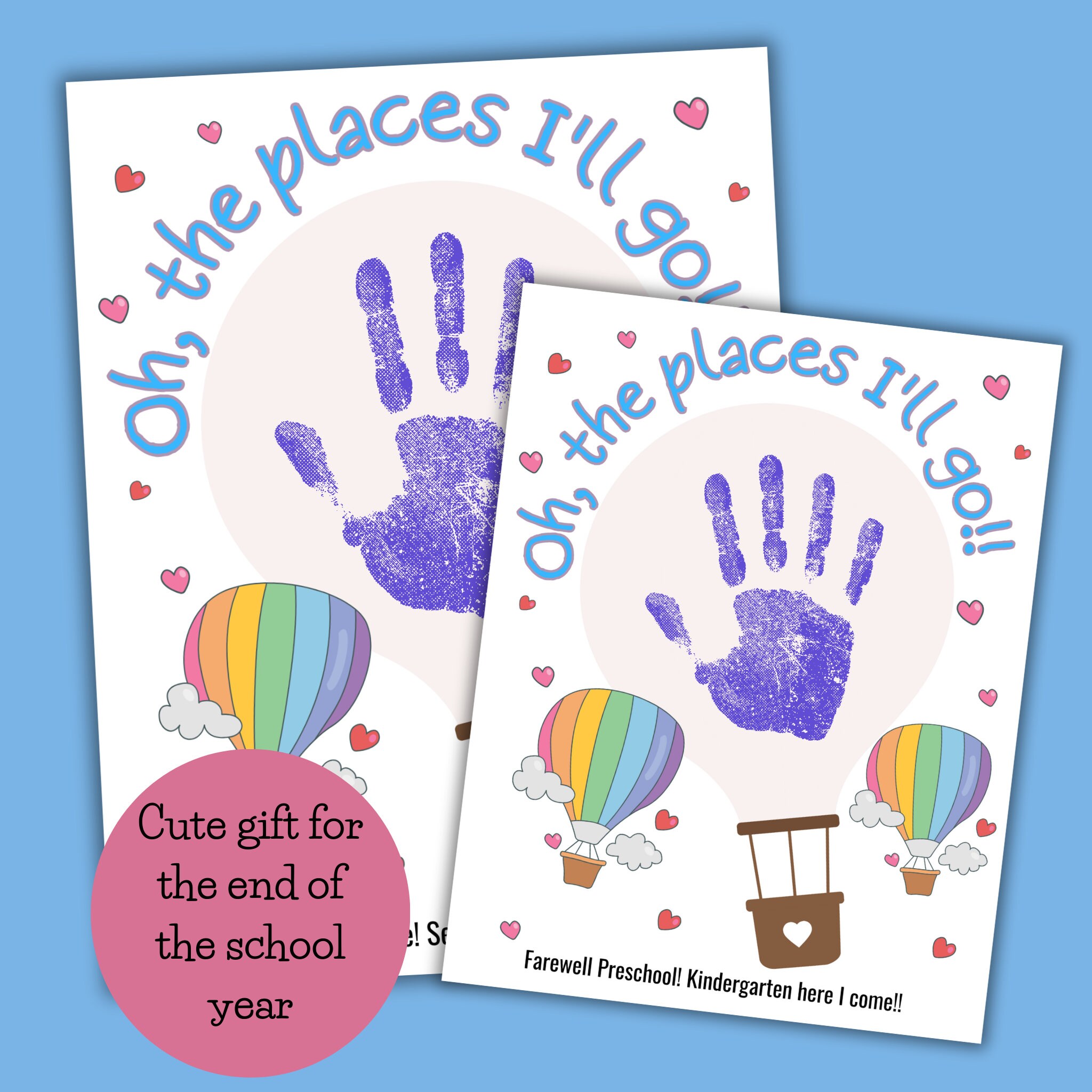 Last Day of School Keepsake, School Handprint Craft, Handprint Kit ...