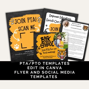 Editable PTA/PTO Bundle, Includes Recruitment Flyers, Newsletter ...