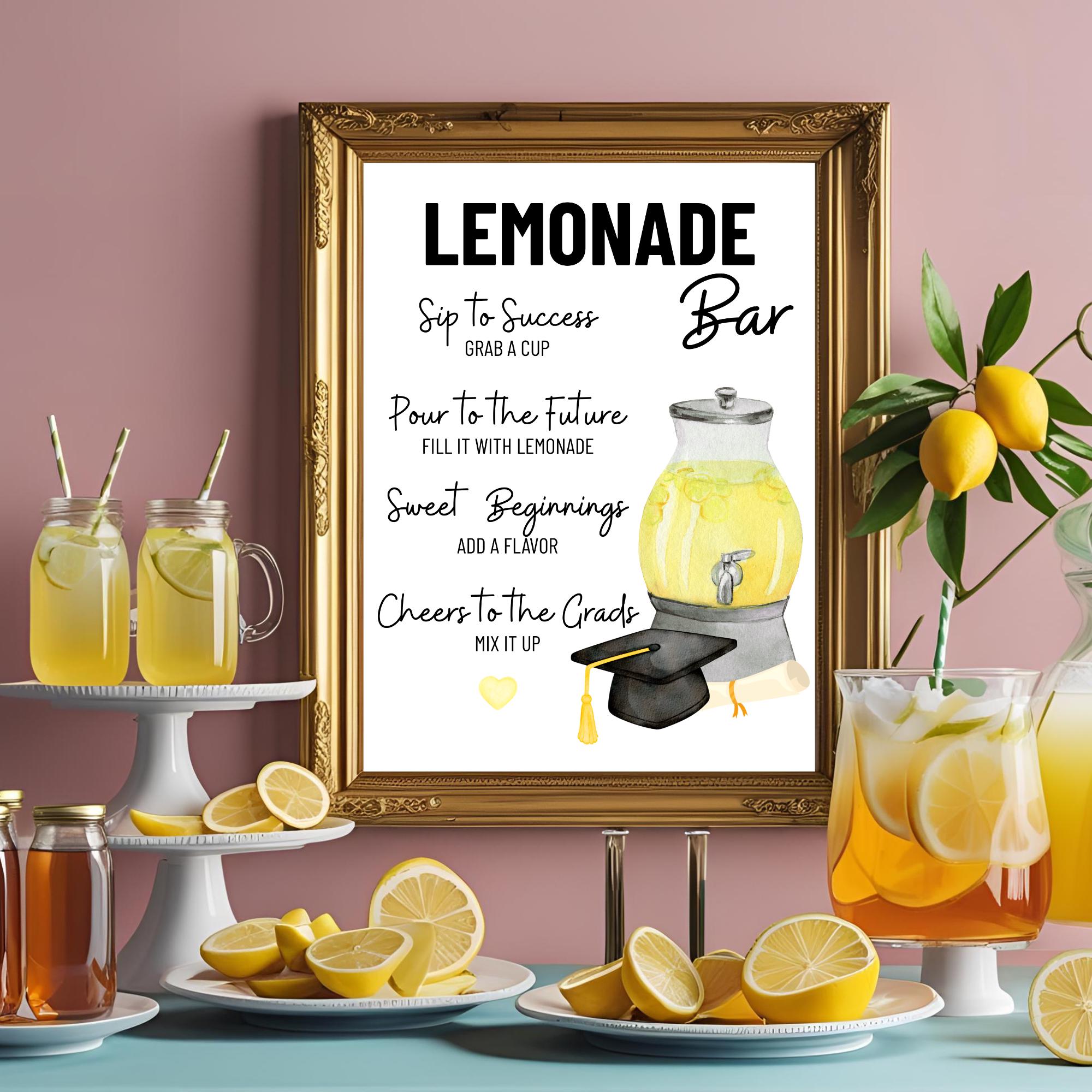 Graduation Lemonade Bar,non-alcoholic Drinks, Lemonade Bar, Lemonade ...