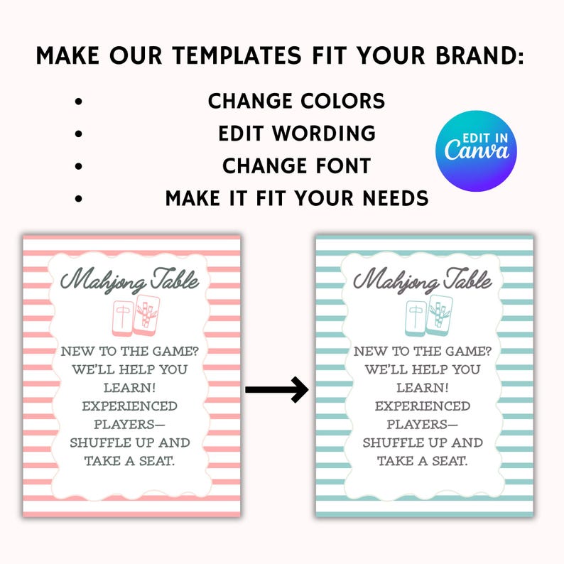 Mahjong Party Digital Bundle: Signs, Banner, Invitation - Etsy