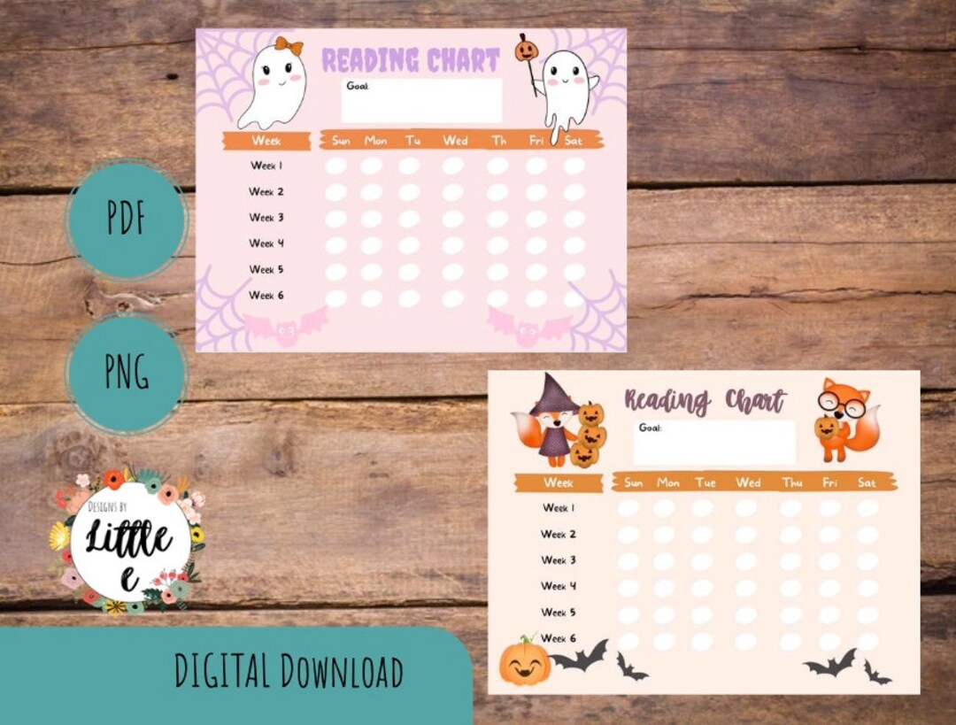 Halloween Reading Reading Chart Reading Tracker Reading - Etsy