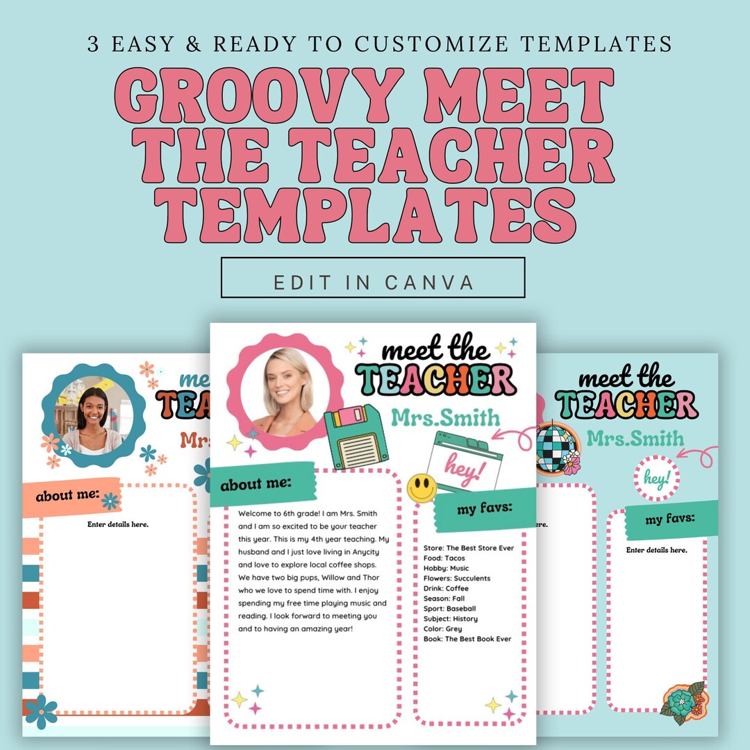Meet the Teacher, Template, Back to School Flyer, Editable Teacher ...