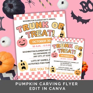 Trunk or Treat Flyer & Invitation Template: Fall Festival Decor (canva ...