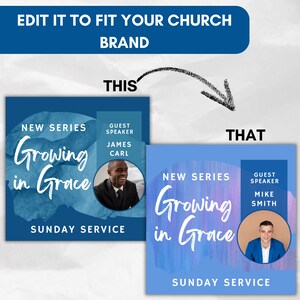 Church Social Media Templates: 25 Canva Editable Designs (digital ...