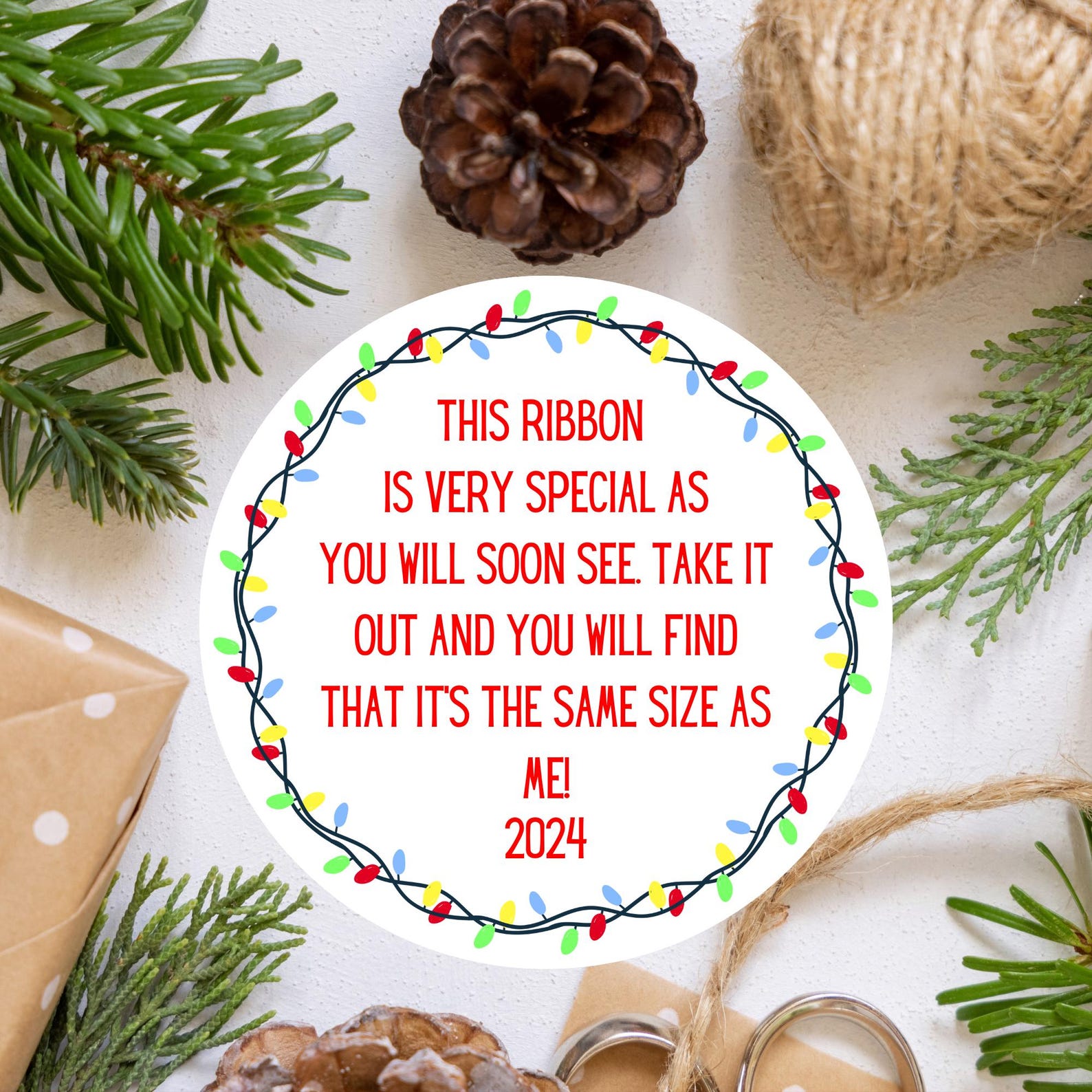 Custom Ribbon Ornament Tag: Height Keepsake (digital Download) - Etsy