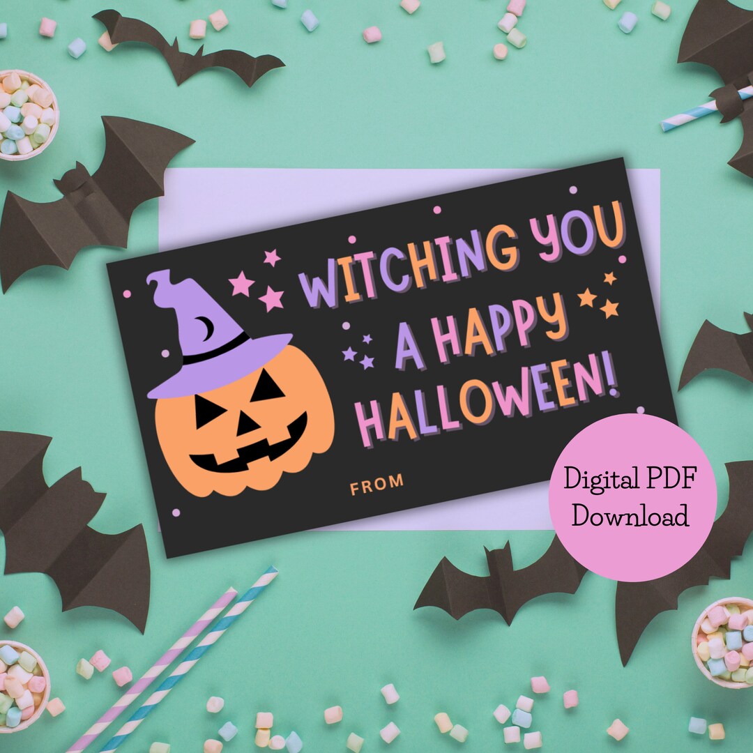 Editable Halloween Gift Tags, Class Party Favors (digital Download) - Etsy