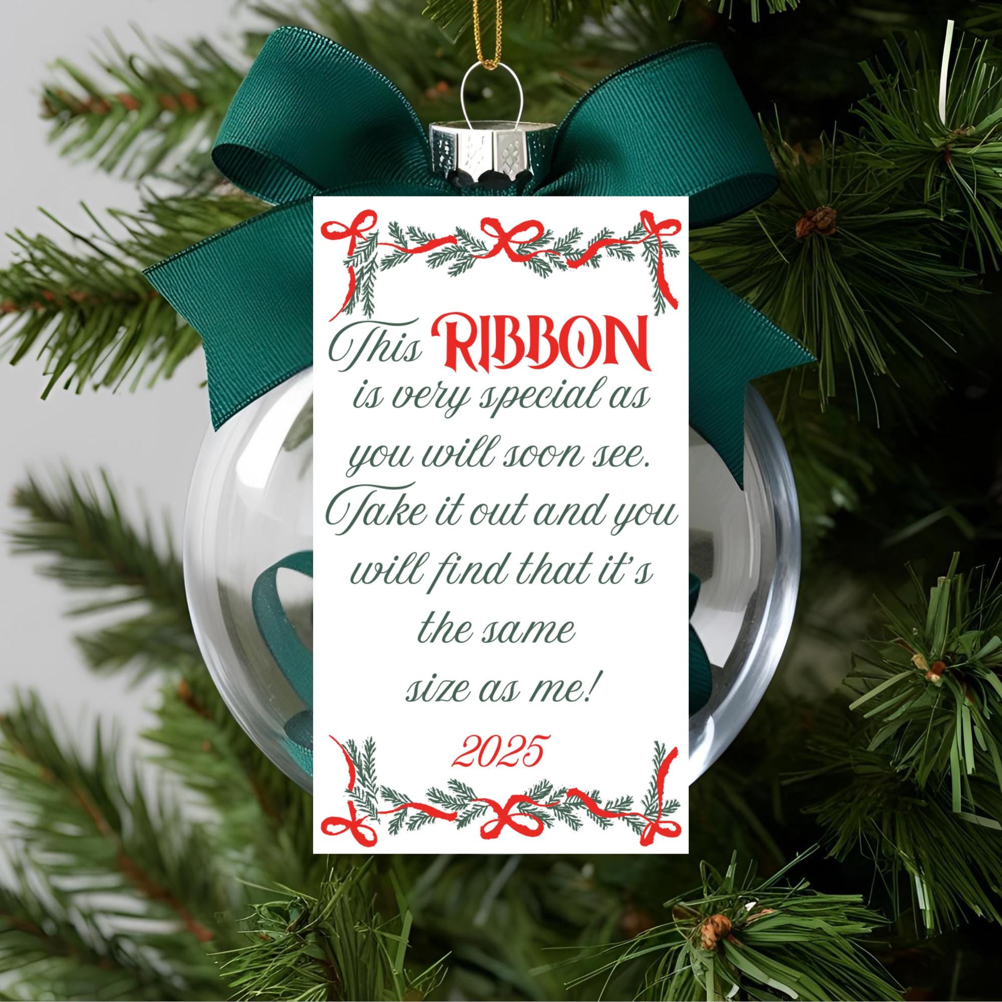 Height Keepsake Ornament Tag: DIY Ribbon Ornament (digital Download) - Etsy
