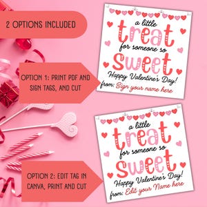 Valentine Gift Tags: Sweet Classroom Favors (printable) - Etsy