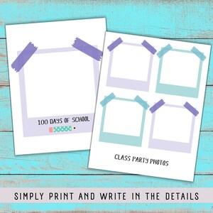 School Memory Book Printable: First & Last Day Keepsake (PDF) - Etsy