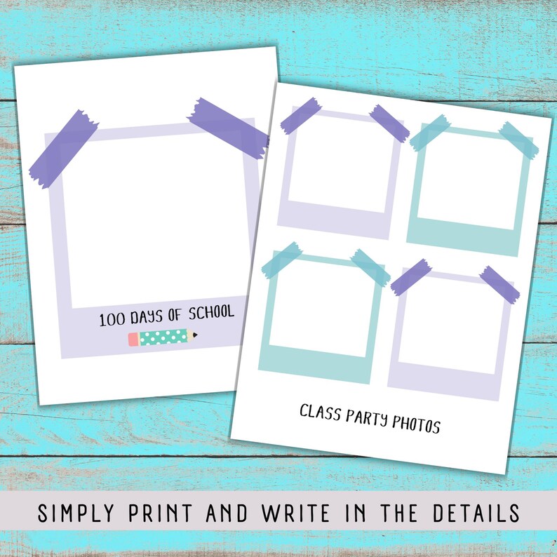 School Memory Book Printable: First & Last Day Keepsake (PDF) - Etsy