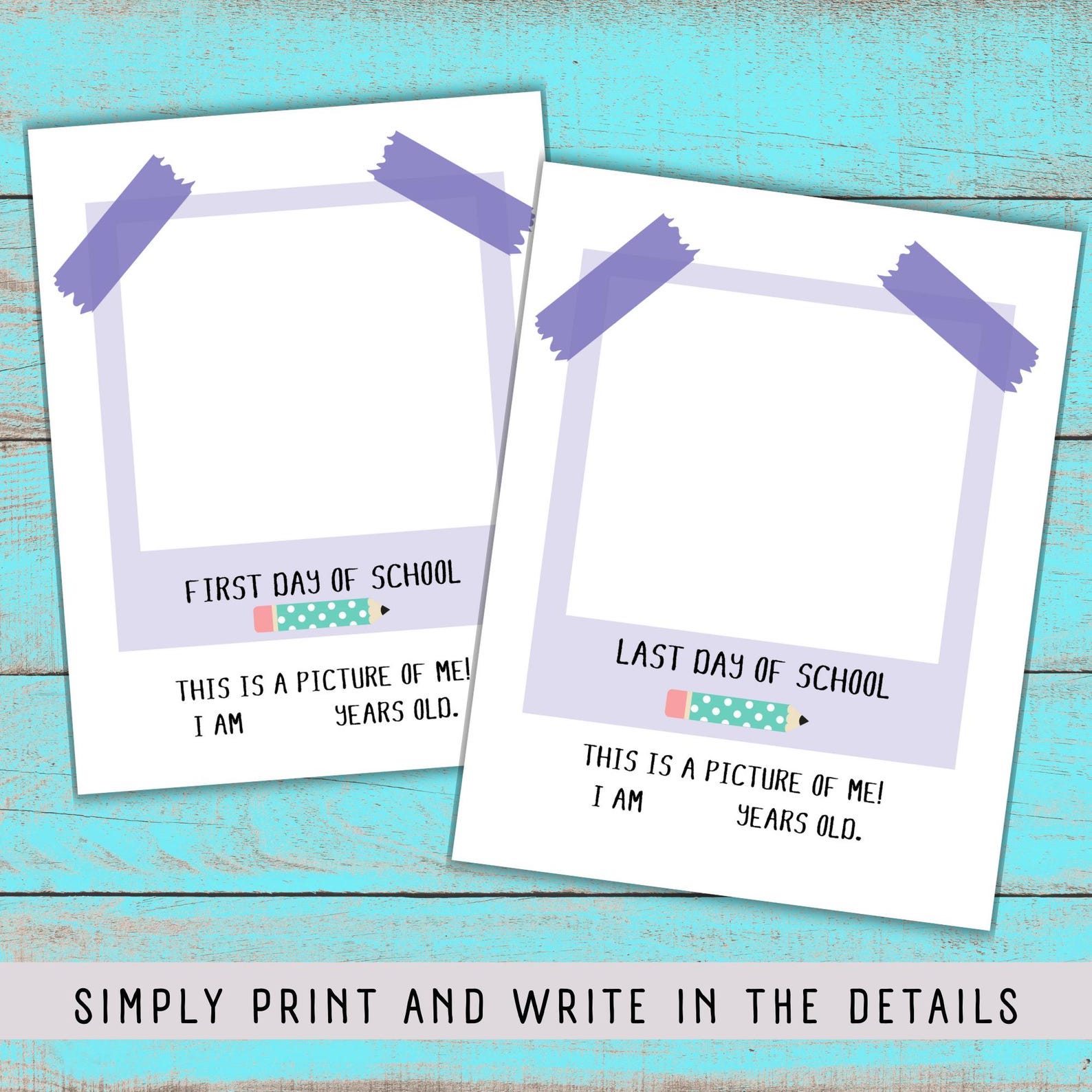 School Memory Book Printable: First & Last Day Keepsake (PDF) - Etsy