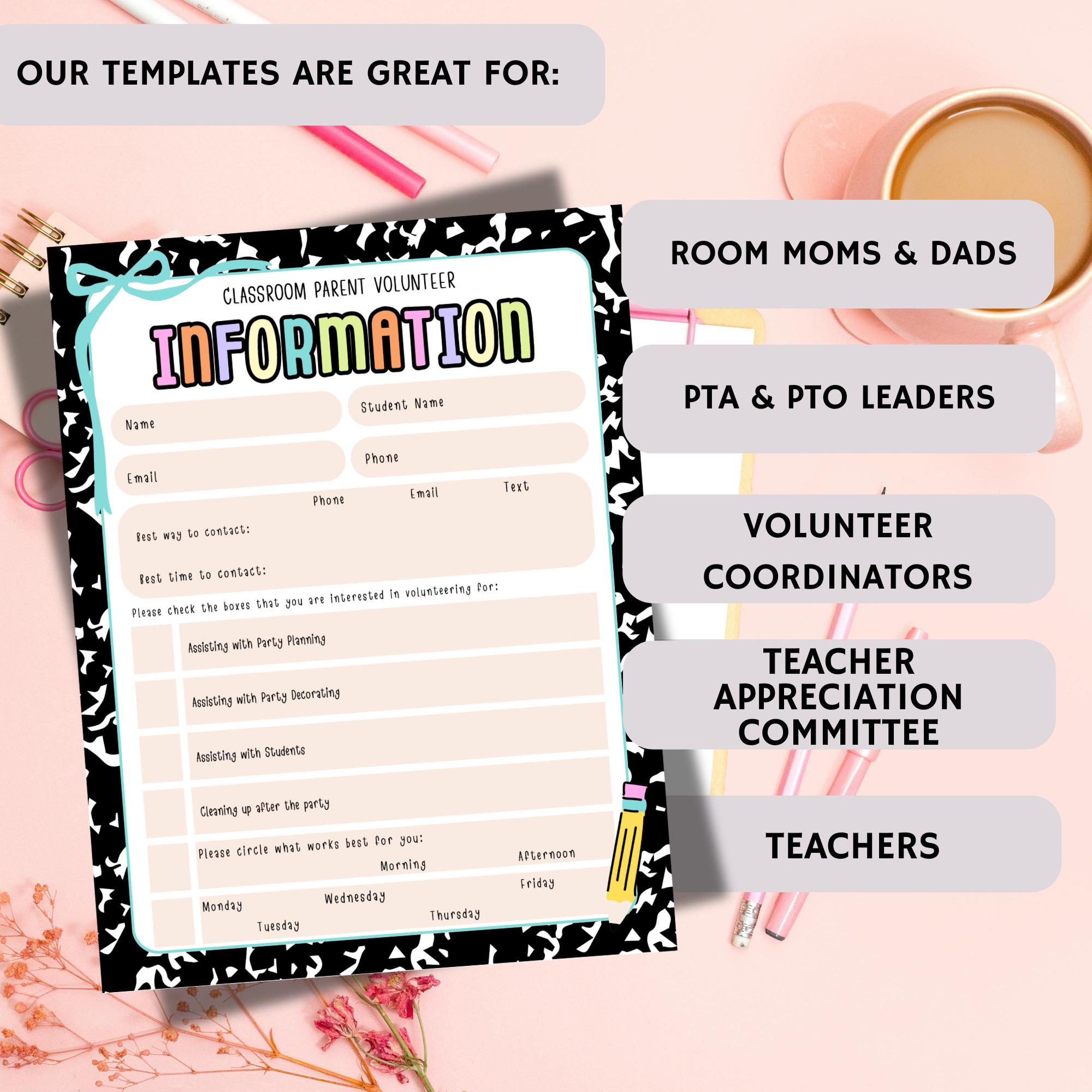 Editable Classroom Parent Organizer Bundle: Canva Templates - Etsy