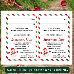 Snowman Soup, Snowman Soup Printable, Snowman Soup Gift Tag, Snowman ...