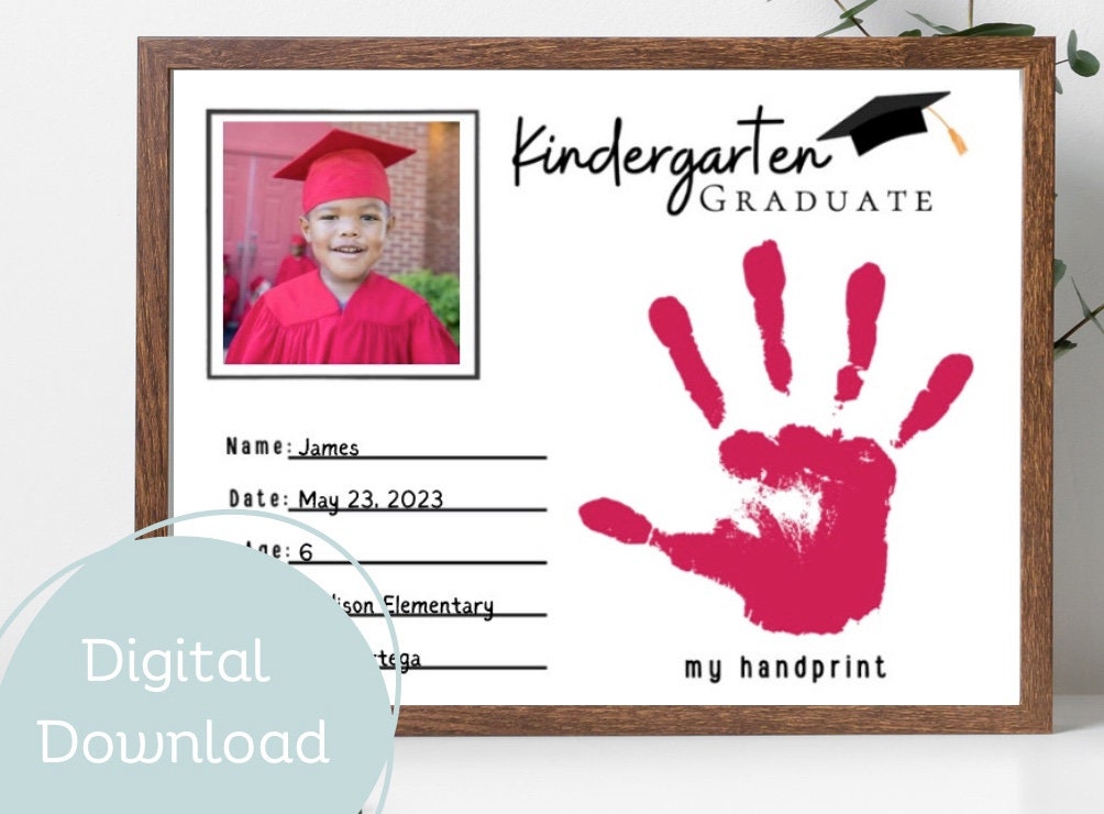 Kindergarten Graduation Keepsake Printable, Graduation Keepsake ...