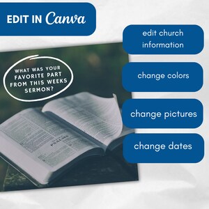 Church Social Media Templates: 25 Canva Editable Designs (digital ...